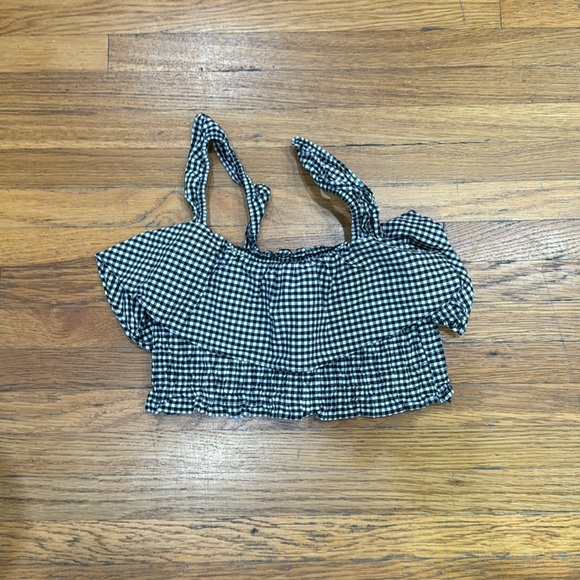 Zara | Shirts & Tops | Zara Girls Gingham Crop Top Size 7 | Poshmark